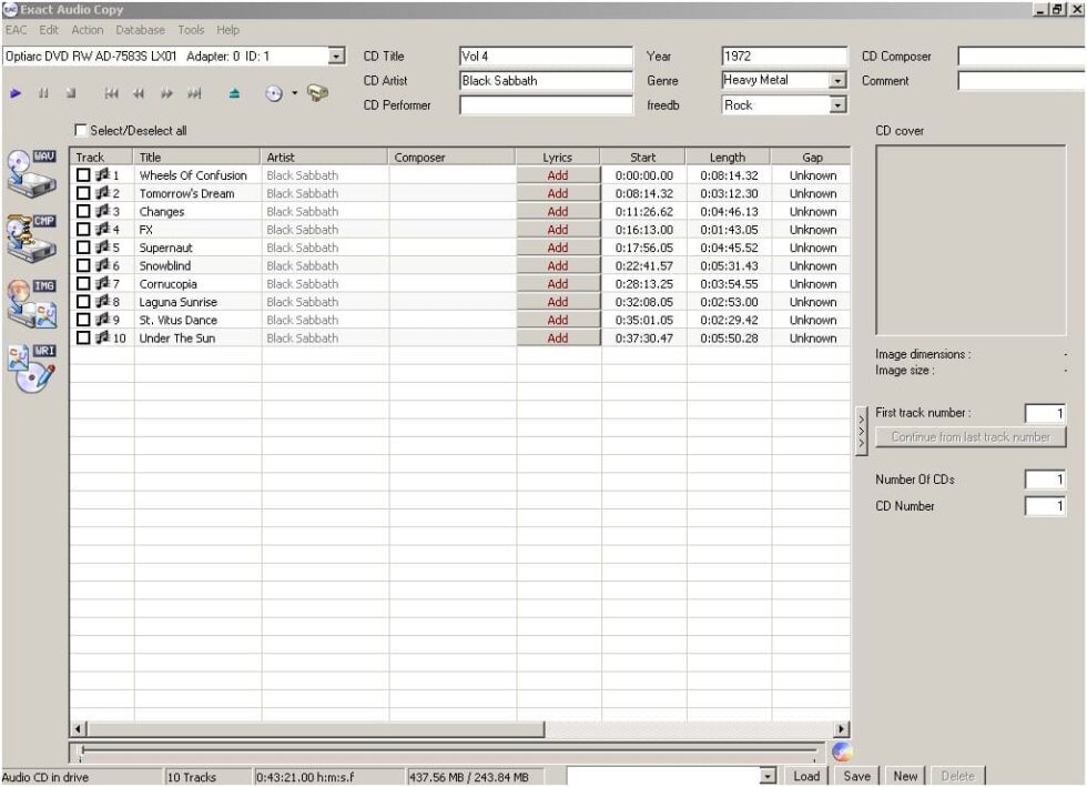 Exact Audio Copy makes ripping CDs easy for many an audiophile